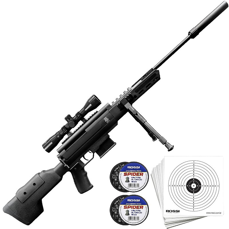 Carabina Pressão Gás Ram Nitro Black Ops 5,5mm K2 + Luneta - Loja de ...