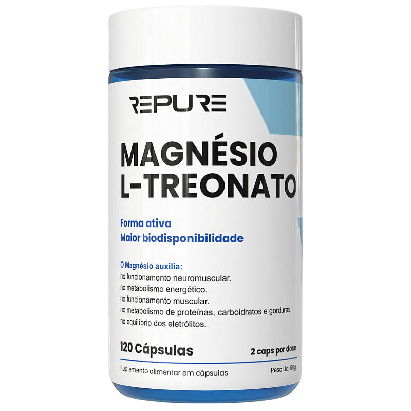 Magnésio Treonato 120 Cápsulas | L-Treonato de Magnésio Repure - Repure ...