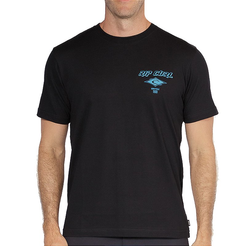 Camiseta Rip Curl Fade Out Icon SM26 Masculina Preto - Radical Place ...