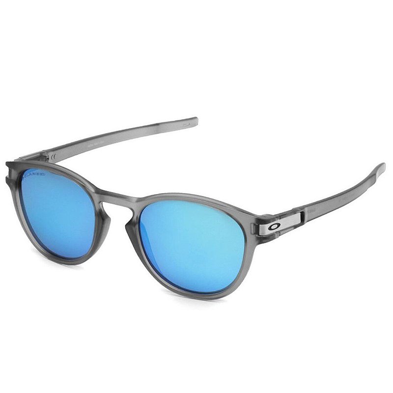 Óculos de Sol Oakley Latch Matte Grey Ink W/ Sapphire Iridium Polarized ...