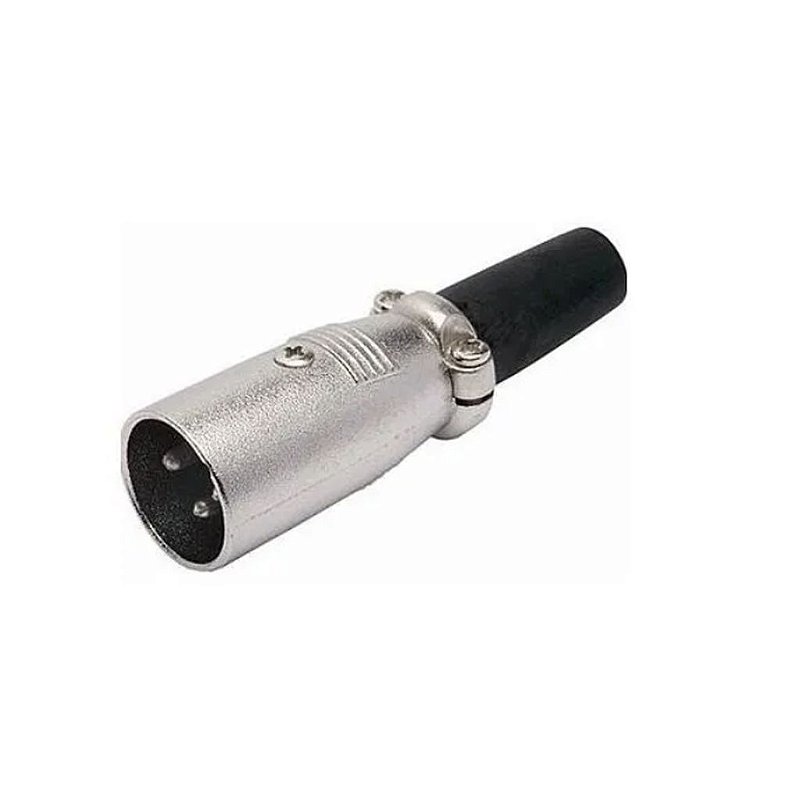 Plug Cannon Macho C/ Prensa Cabo Metal - Níquel - Usatel Import ...