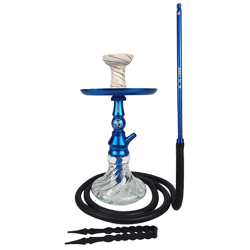 Narguile Completo Al Farid Twister - Azul Escuro/Clear Twist - Zagabria ...