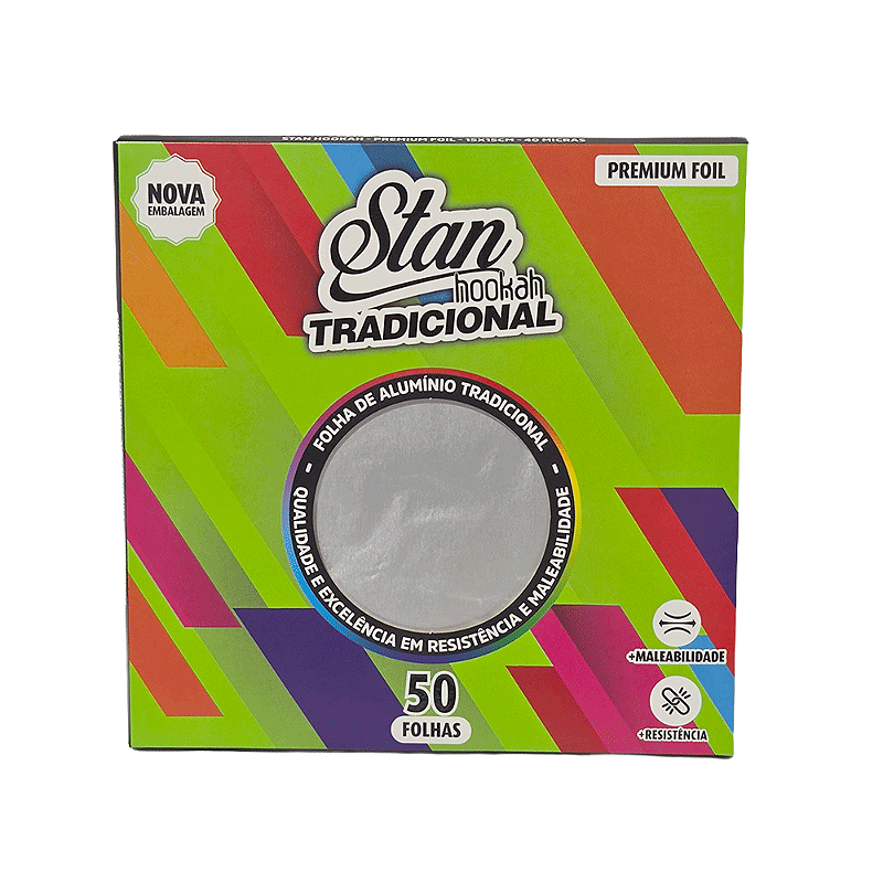 Papel Alumínio Stan Hookah Liso 50 Folhas - Zagabria Hookah - Narguile ...