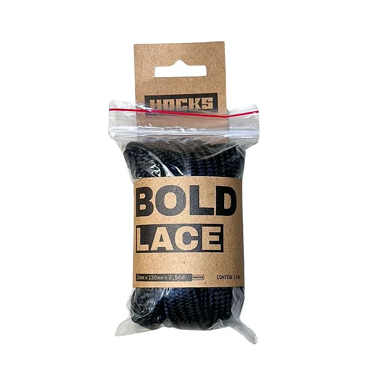 Cadarço Hocks Bold Lace Preto - JD Skate Shop