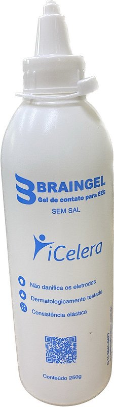 Frasco com 250 ml do GEL PARA TOUCA - BRAINGEL iCelera - Loja iCelera