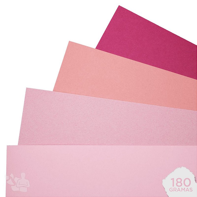 Kit Papel Color Plus - Tons de Rosa - SupperPapel | 10 anos!