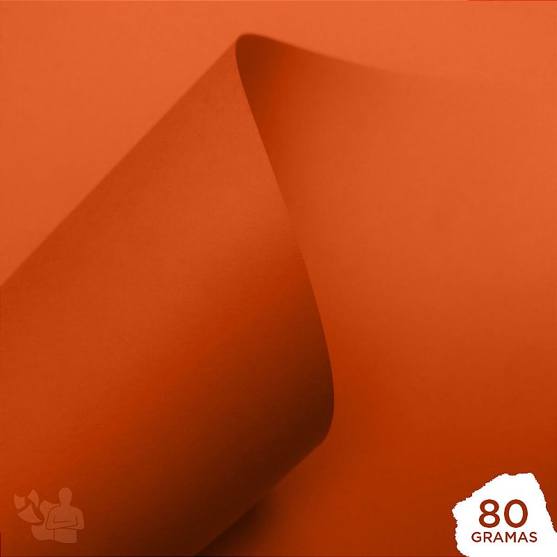 Papel Color Plus - Cartagena - Laranja - 80g - SupperPapel | 11 anos!