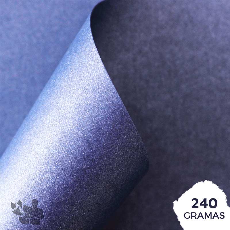 Papel Color Plus - Metálico - Marajó - Azul Escuro - 240g - SupperPapel ...