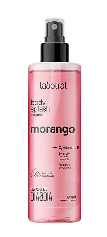 Body Splash Corporal Morango LABOTRAT 190ml Pele hidrata e perfumada ...
