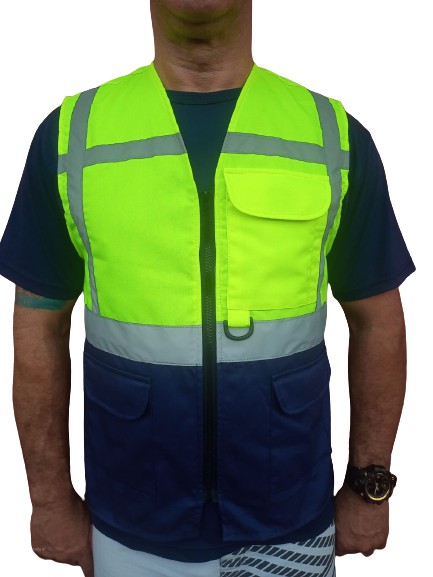 Colete Refletivo Bicolor - 03 bolsos - Coletes - Coletes e Cia