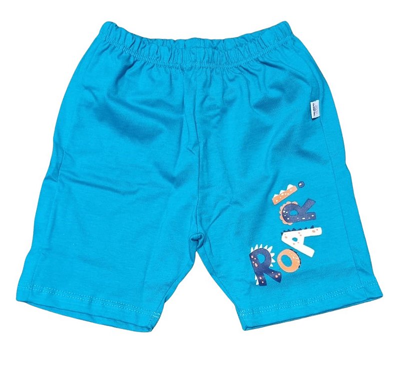 Shorts Bebê Azul Roar - Cia Bebê