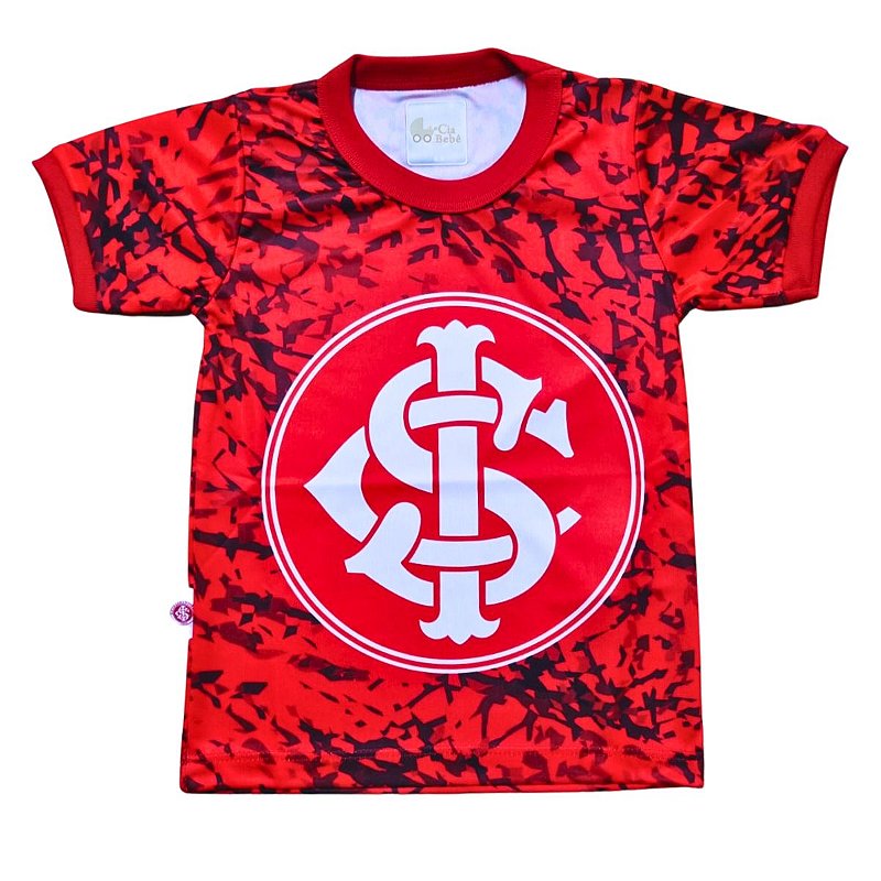 Camiseta Infantil Internacional Brasão Oficial - Cia Bebê