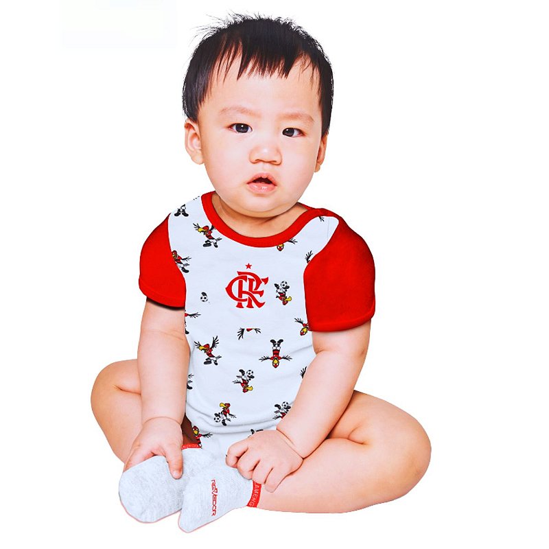 Body Bebê Flamengo Mascote Urubú Oficial - Cia Bebê