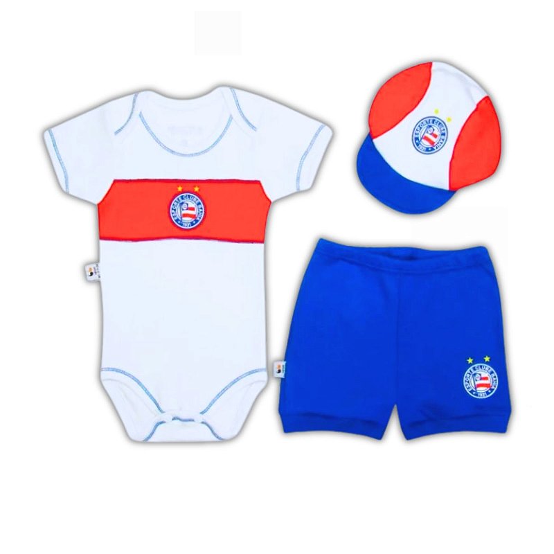 Kit Bebê Bahia com 3 Pçs Curto Oficial - Cia Bebê