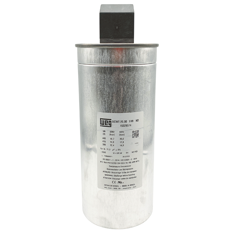 CAPACITOR CFP TRIFÁSICO WEG 20kVAr/440V/60Hz ND 100X230 - 15329574 - JS ...