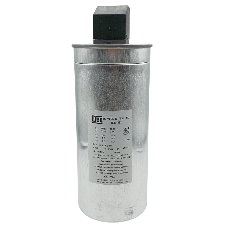CAPACITOR CFP TRIFÁSICO WEG 25kVAr/380V/60Hz ND 100X230 - 15324682 - JS ...