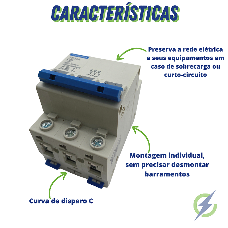 DISJUNTOR TRIP DIN TERM TR3KA 3P 25A CURVA C - TRAMONTINA - JS Quality Energy Equipamentos ...