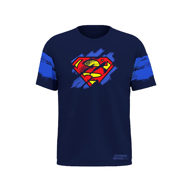 Camiseta Superman e Supergirl Run em Poliamida - Mania de Corrida
