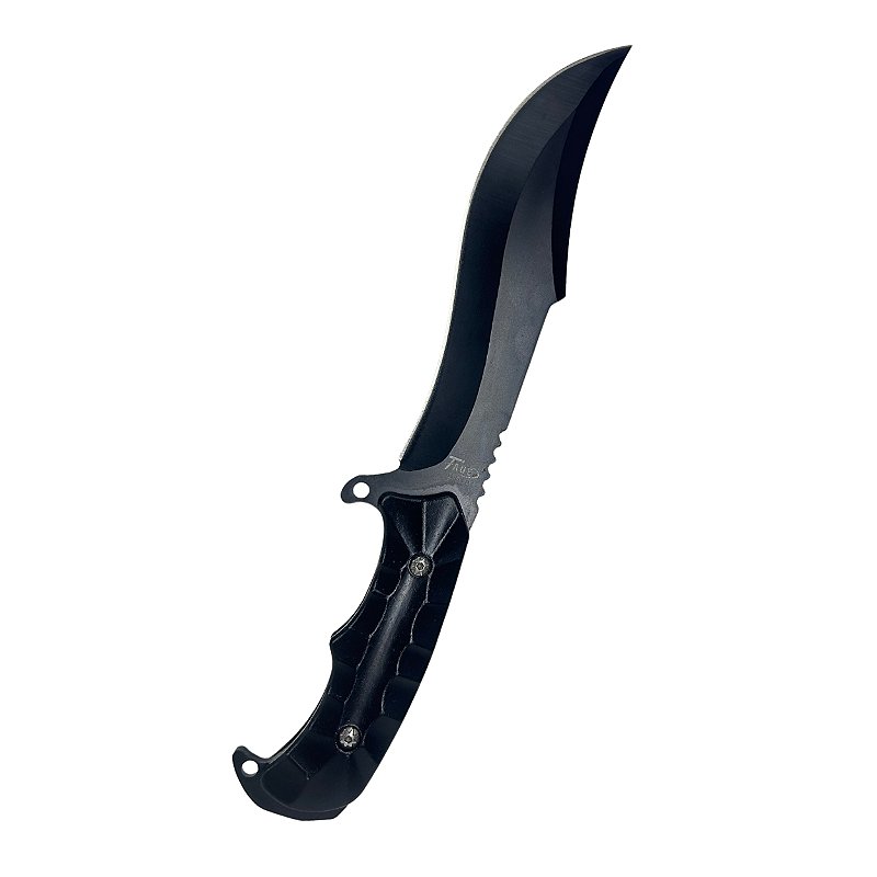 Faca Tática Full Tang com Lâmina Curva Preta - LOJA WWART - Tático ...