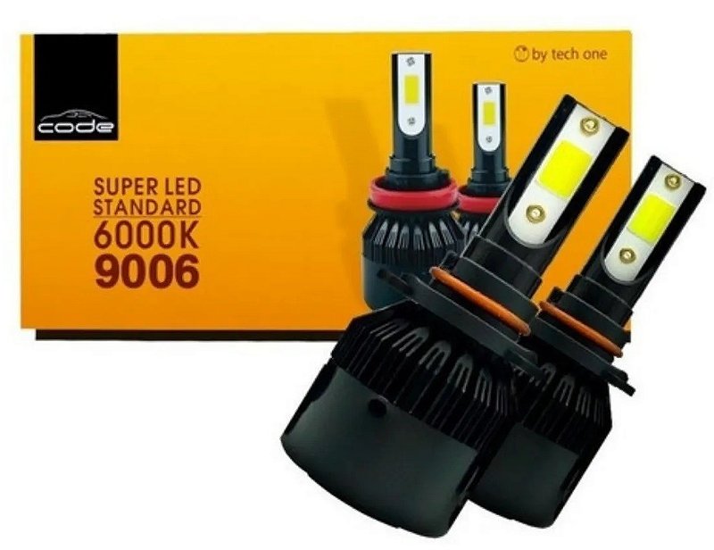 Kit Super Led CODE Tech One 12v 24v HB4 9006 Branco 6000k - Mundo Fenix