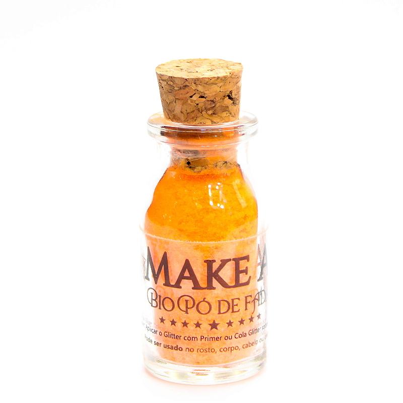 Bio Glitter Pó de Fada Multifuncional Laranja - LOJA MAKE A