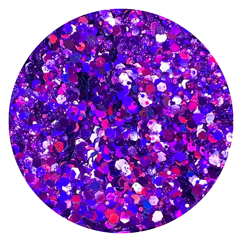 Glitter Flocado Roxo Holo Colors - LOJA MAKE A