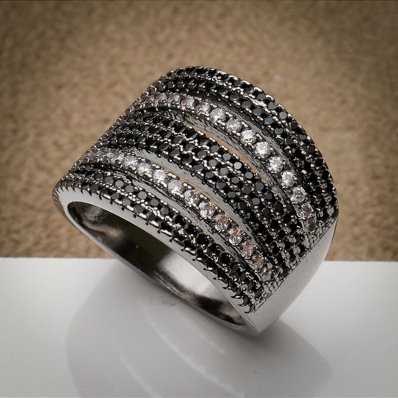 Anel ródio negro - Bbrasilstilus :: loja de roupas femininas