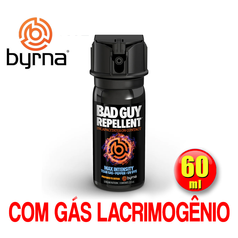 Spray de Pimenta Byrna Bad Guy Com Gás Lacrimogênio 60ml - SPRAY DE ...