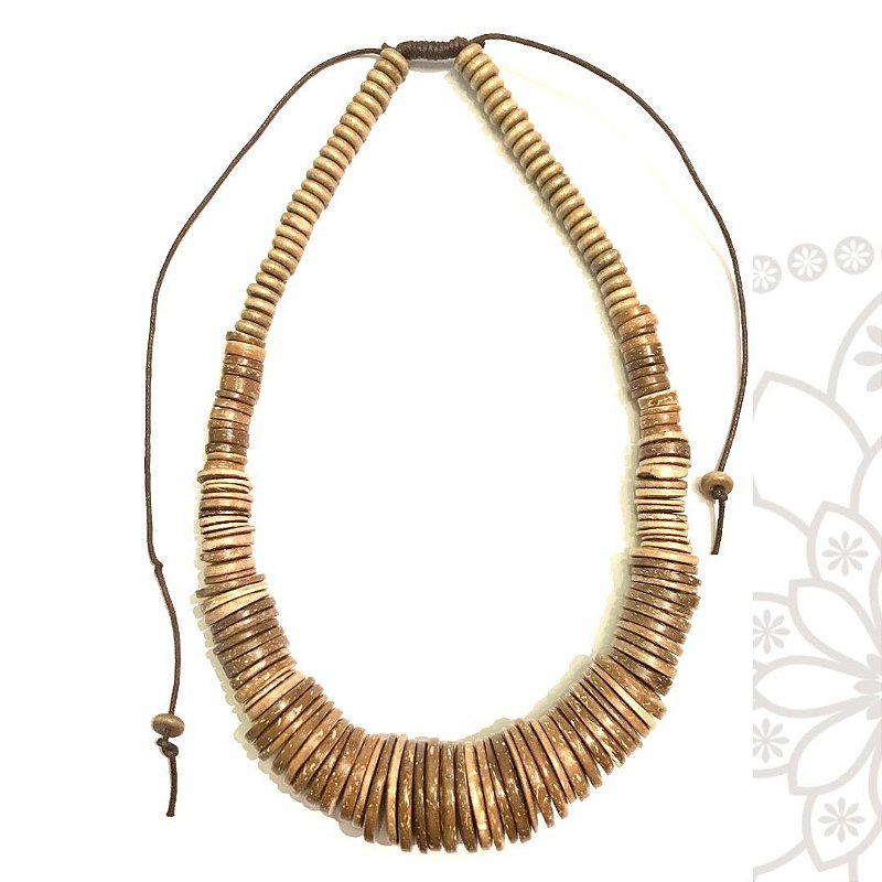 Colar de Coco e Madeira - ARGOLLA