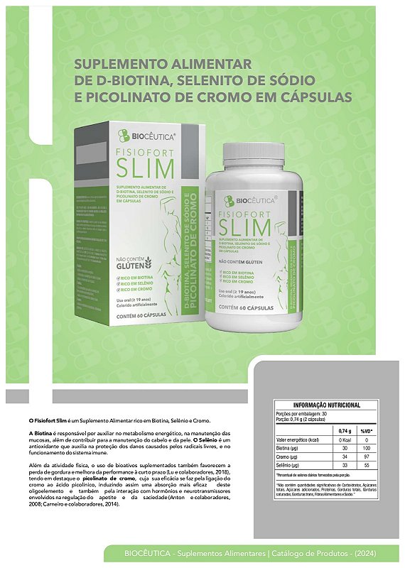 Suplementação Biocêutica Slim Emagrecedor - Caixa com 12 frascos ...