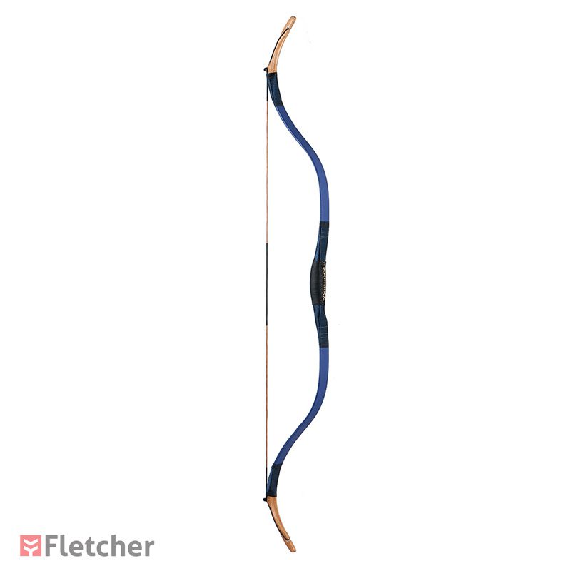 Arco Recurvo Tradicional - Couro Azul - 25 lbs a 28" - Leather Tatar B ...