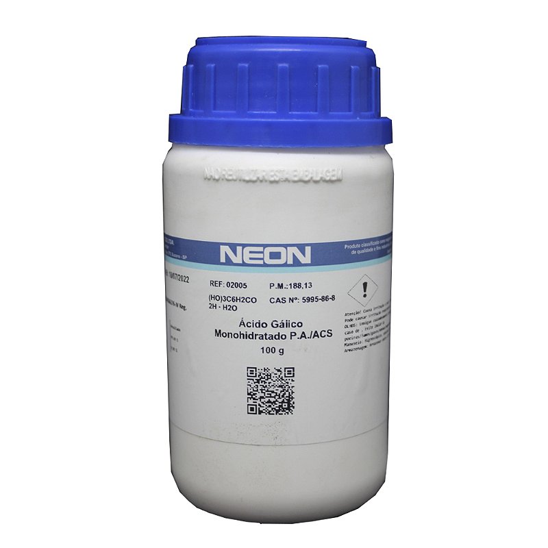 ACIDO GALICO MONOHDRATADO PA ACS 100G CAS 5995-86-8 - Didática SP