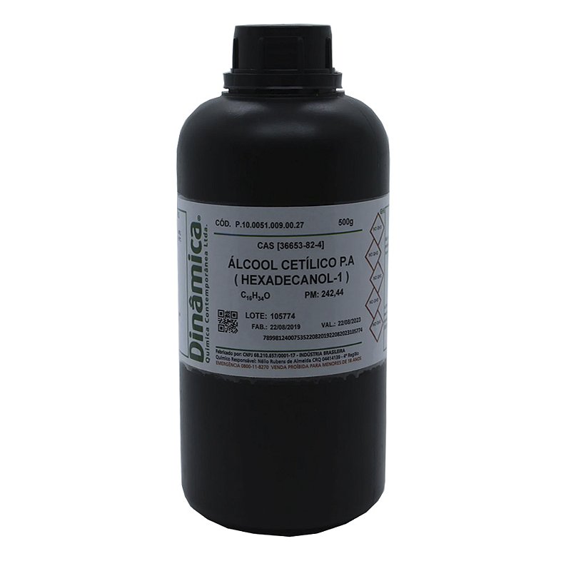 ALCOOL CETILICO PA 1-HEXADECANOL 500G - Didática SP