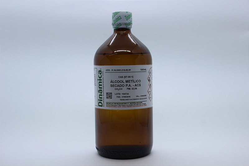 Álcool Metílico para análise, 1L (Metanol) - Didática SP