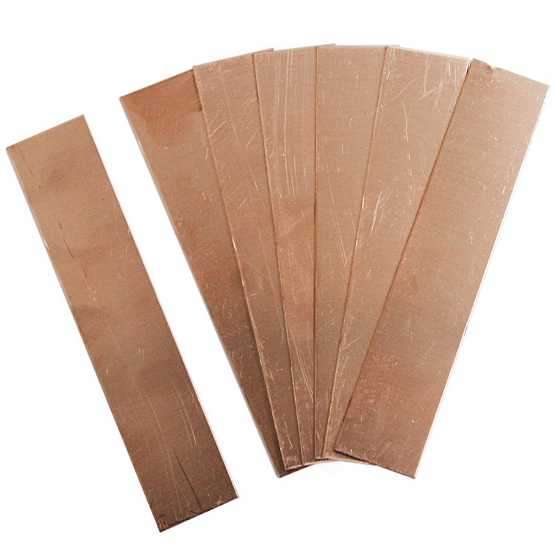 PLACA DE COBRE 100X20MM (LAMINA DE COBRE) - Didática SP