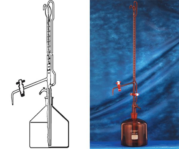 BURETA AUTOMÁTICA ÂMBAR 100ML C/2 TORN. PTFE E FRASCO 2L - Didática SP ...