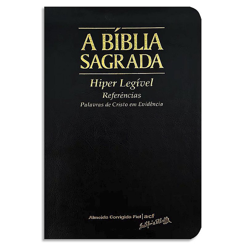 Bíblia ACF Hiper Legível capa Preta Luxo - Livraria Evangélica Online