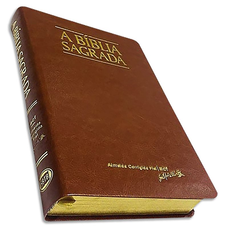 Bíblia ACF Letra Gigante capa Caramelo Luxo - Livraria Evangélica Online