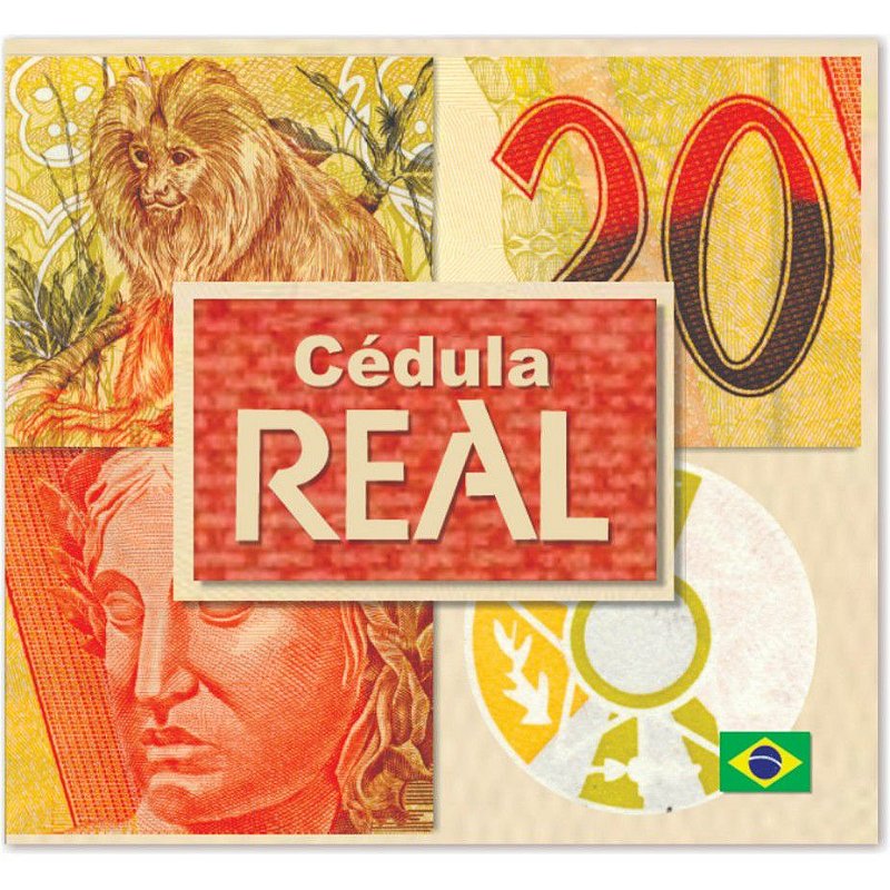 Folder para a cédula de 20 reais Primeira Família - MoedaRara Numismática