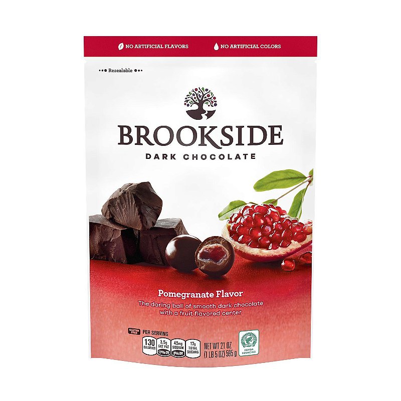 Brookside Super Fruits Dark Chocolate Pomegranate Flavored Candy ...