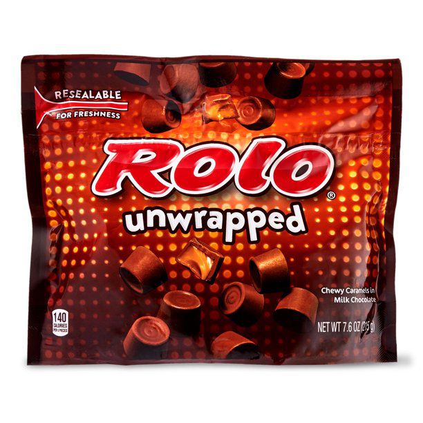 Rolo Chocolate Caramel Candy, Unwrapped, Gluten Free - Consumos da Martina