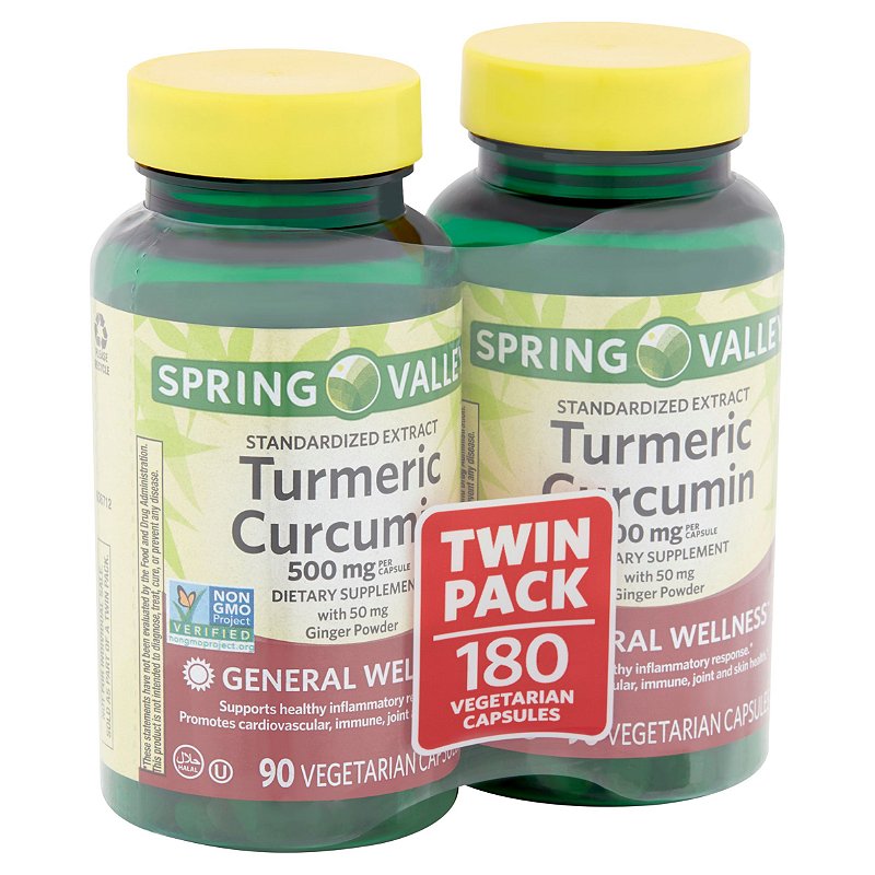 Spring Valley Turmeric Curcumin Vegetarian Capsules - Consumos da Martina