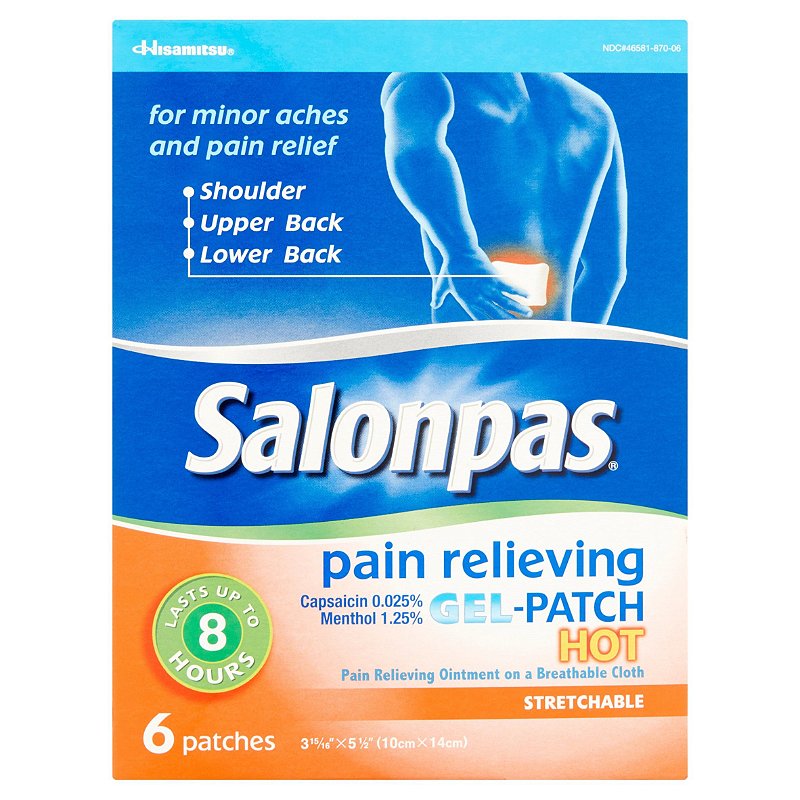 Salonpas Pain Relieving Gel-Patch, Hot - Consumos da Martina