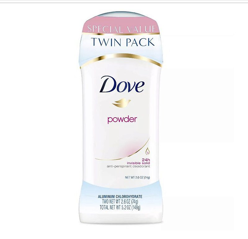 Dove Powder Invisible Solid Antiperspirant Deodorant Twin Pack ...