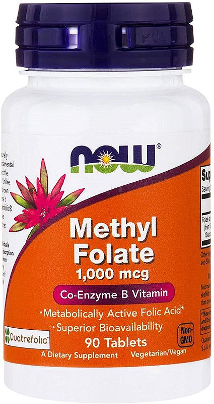 Now Foods Methyl Folate - 1,000 mcg - 90 Tablets - Consumos da Martina