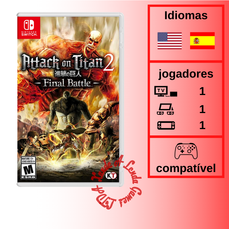 Attack on Titan 2 The Final Battle (Shingeki No Kyojin) - SWITCH [EUA ...