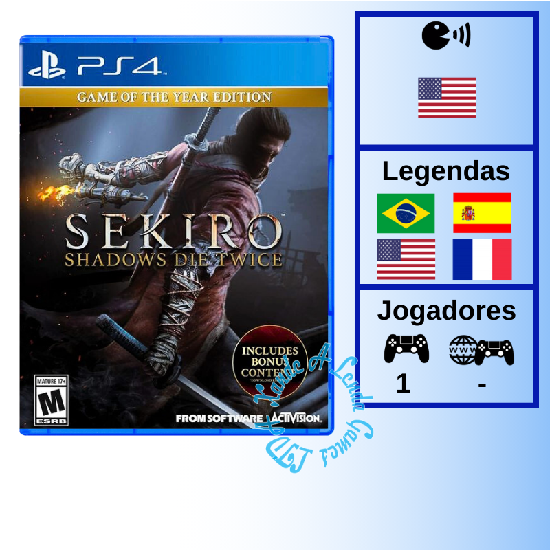 Sekiro: Shadows Die Twice Game of the Year - PS4 [EUA] - Xande A Lenda ...