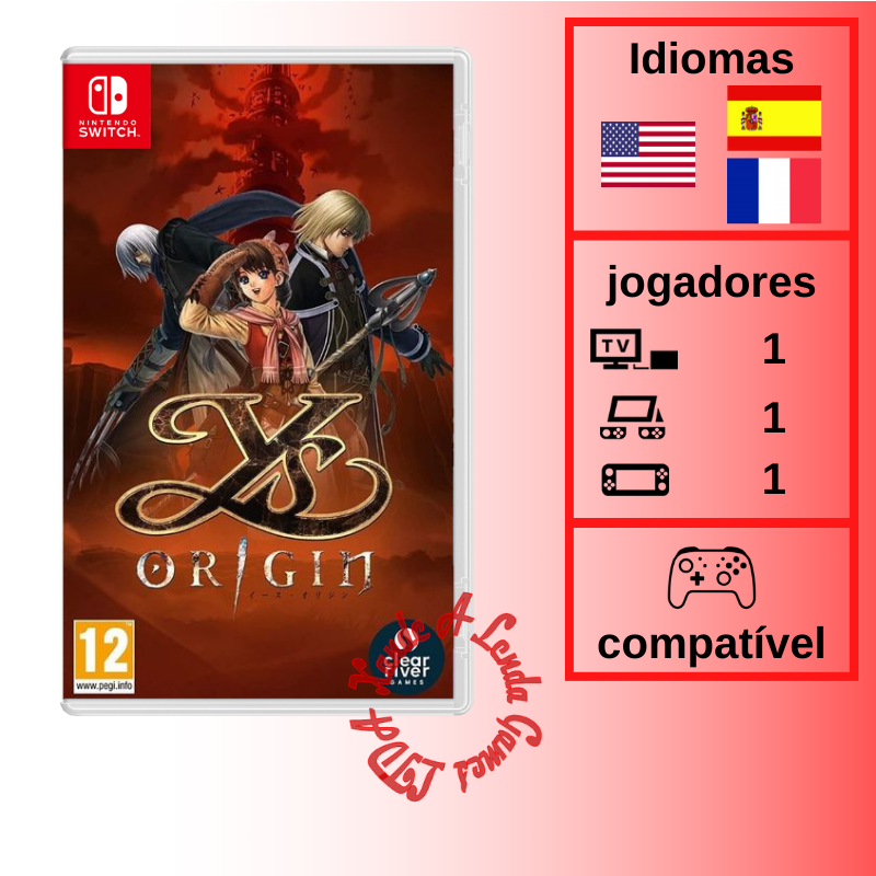 Ys Origin - SWITCH [EUROPA] - Xande A Lenda Games. A sua loja de jogos!