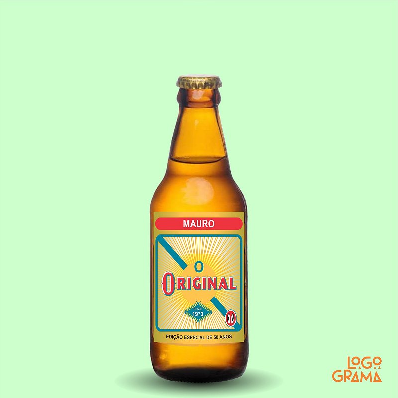Rótulo para Cerveja ORIGINAL 300ml Personalizado - Logograma | Tudo que ...