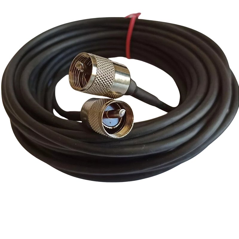 Kit Cabo RG58 10Mts + 2 Conectores UHF - Viabrun.com.br